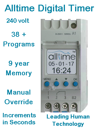 Alltime digital timer 9 years memory Switchboard digital timer DIN rail ...